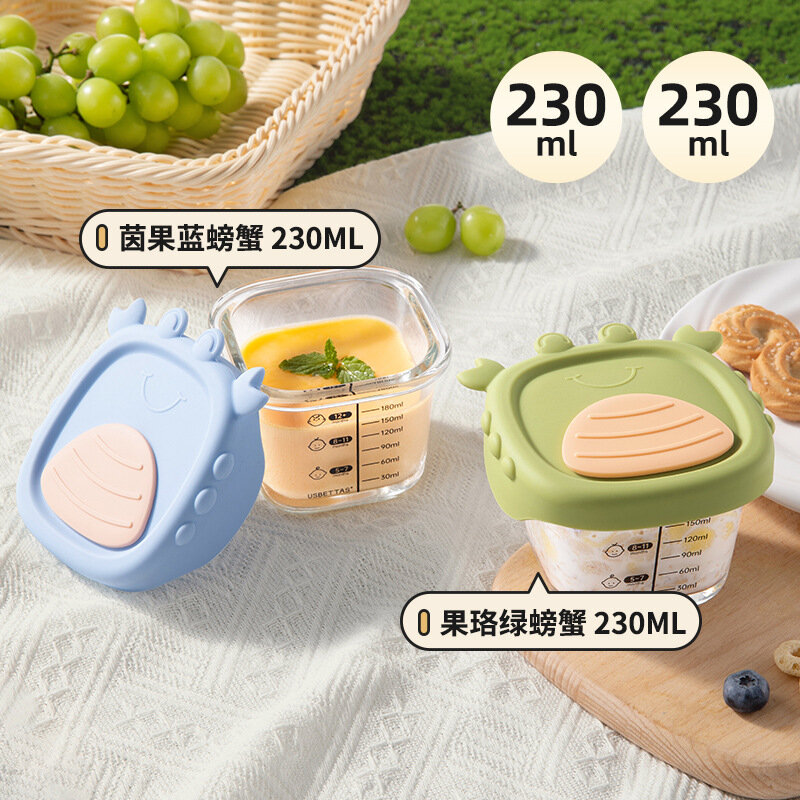 Стеклянная миска для кормления Beitais Baby, набор инструментов для кормления младенцев, детская посуда, пароварка для кормления