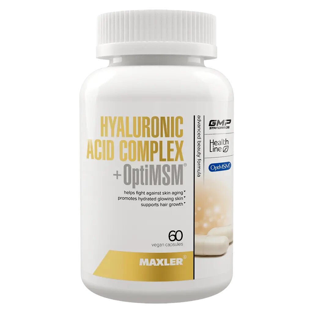 Макслер (Maxler) Гиалуроновый Комплекс+OptiMSM / Hyaluronic acid complex+OptiMSM капсулы по 671 мг 60 шт