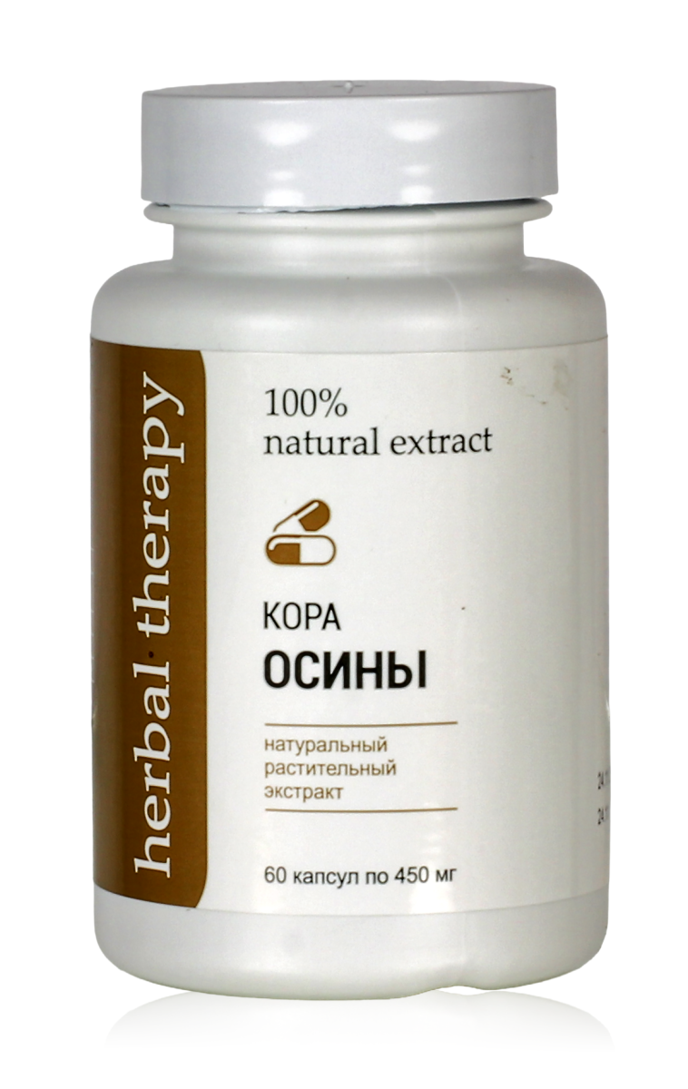 Экстракт Кора осины / 60 капс. Показана при артрозе, радикулите, ревматических и подагрических болях. антипаразит