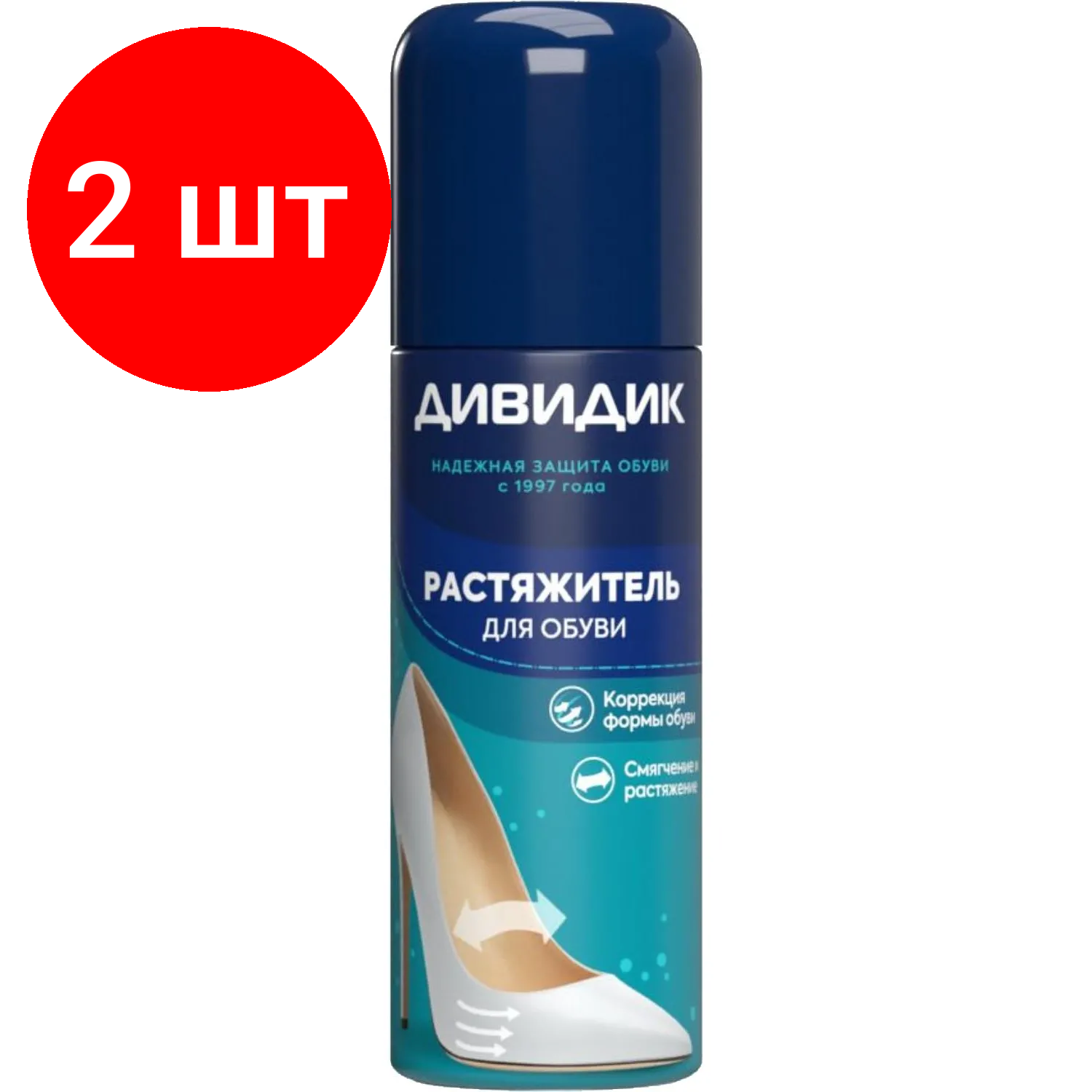 Комплект 2 штук, Растяжитель смягчения обуви и изделий из кожи/замши/велюра Дивидик, 125 мл