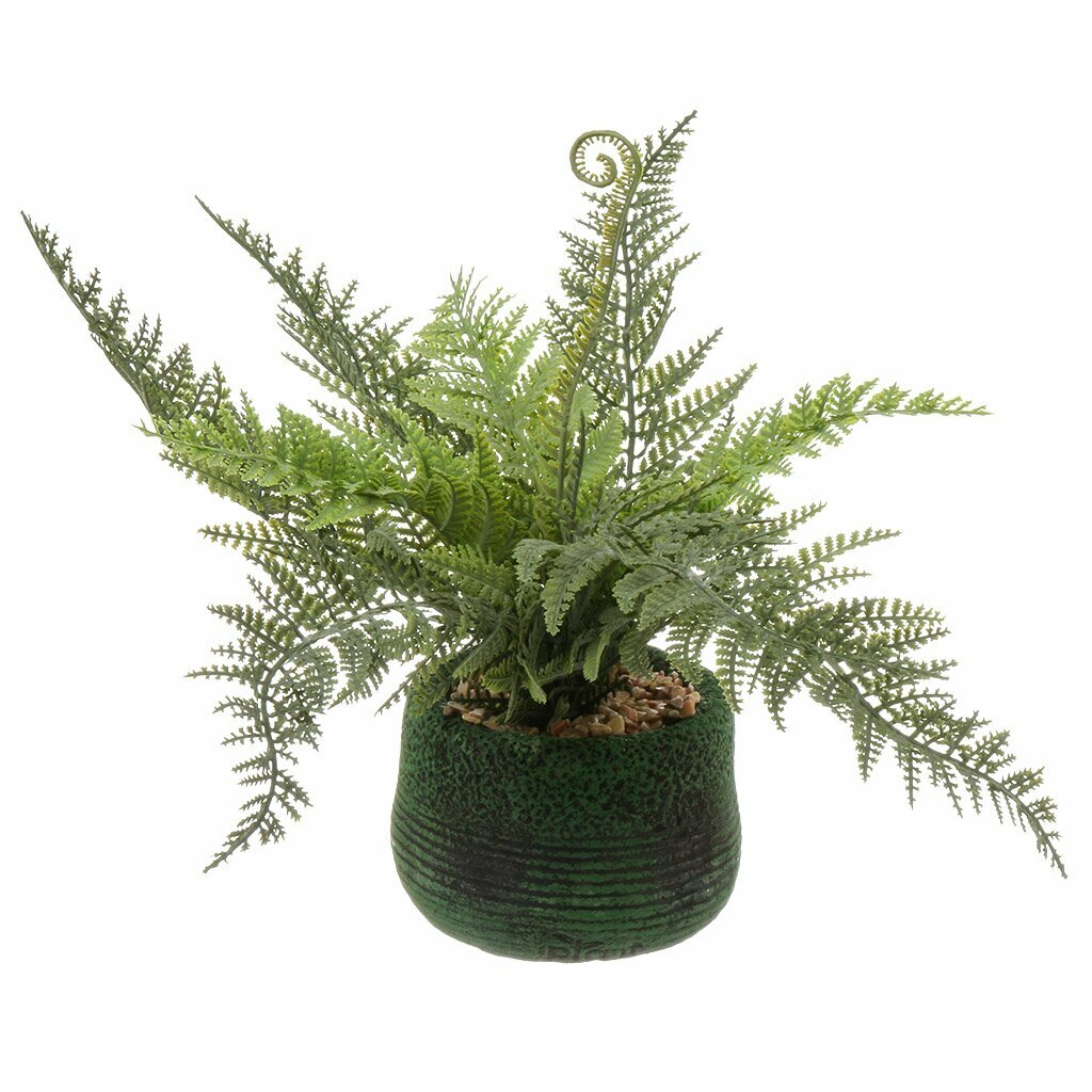 Искусственный цветок Трава в кашпо, декоративное растение для интерьера дома и офиса, 30 см, зелень A300106