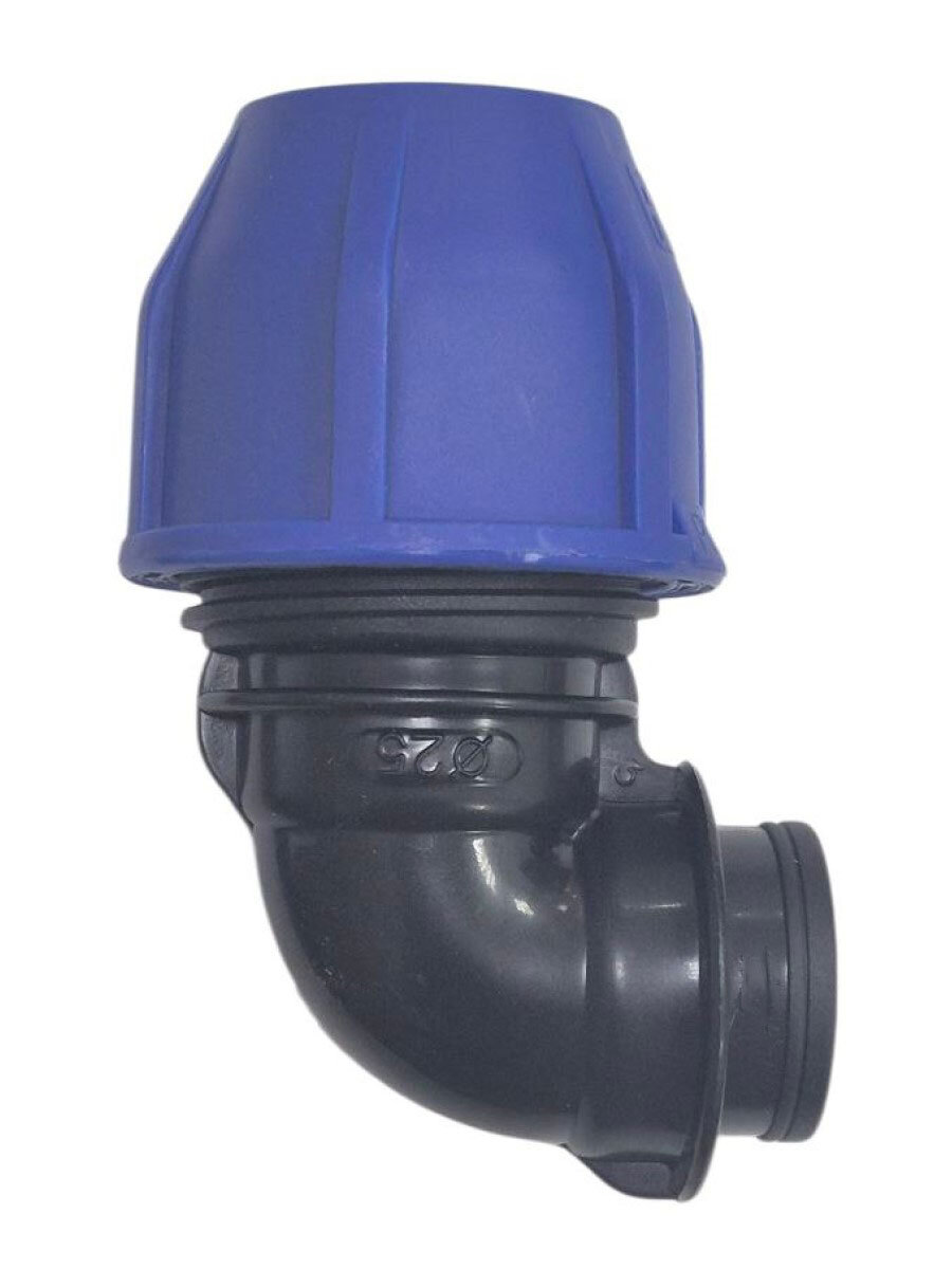 Отвод компрессионный для труб ПНД, ВР 25x3/4", PN16 (11542 (RTP))