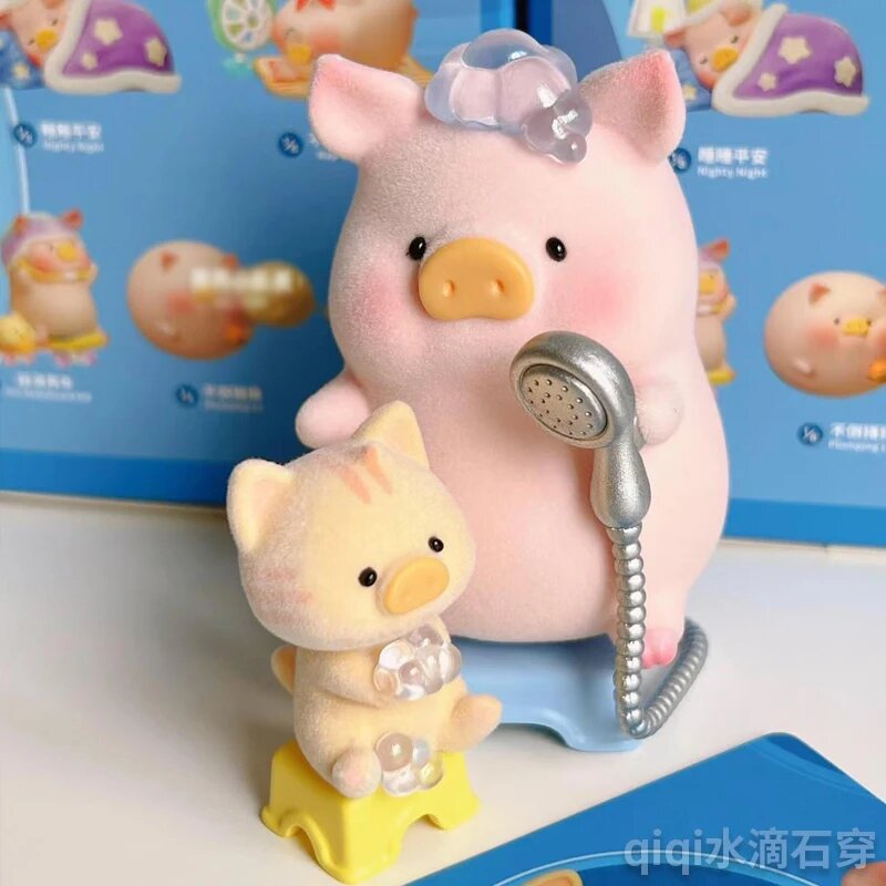 Фигурки Luo Jiujiu LuLu the Piggy House слепая коробка Wash from scratch