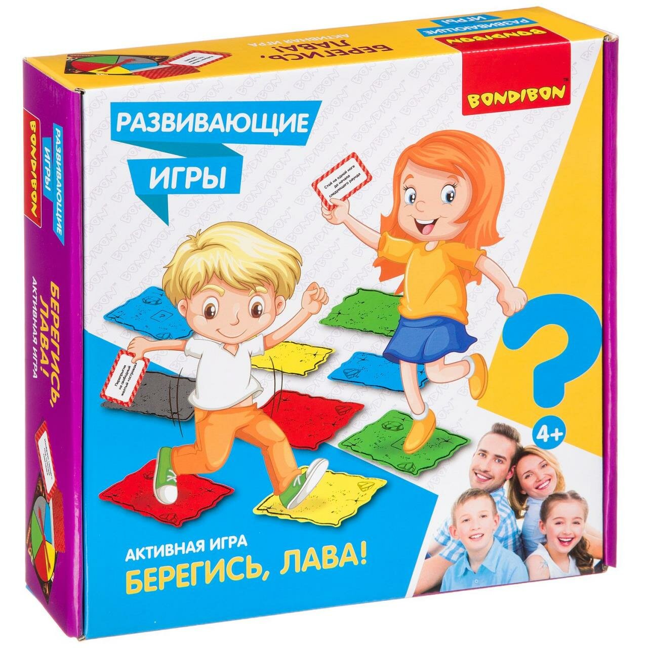 Настольная игра Bondibon Берегись лава, развивающая, пластик, 27 карт с заданием