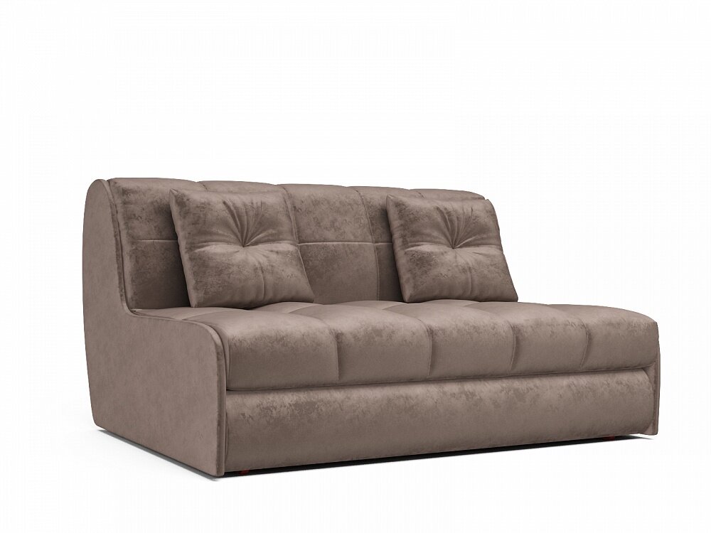 Прямой диван Барон Виа 2 Коричневый Вельвет, аккордеон, 151х105х88 см, на металлическом каркасе