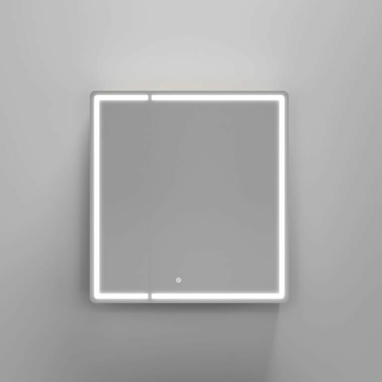 Зеркальный шкаф Sancos Блик (Mirror) MI70EG, 70×15×75 см, LED-подсветка, дуб галифакс натуральный