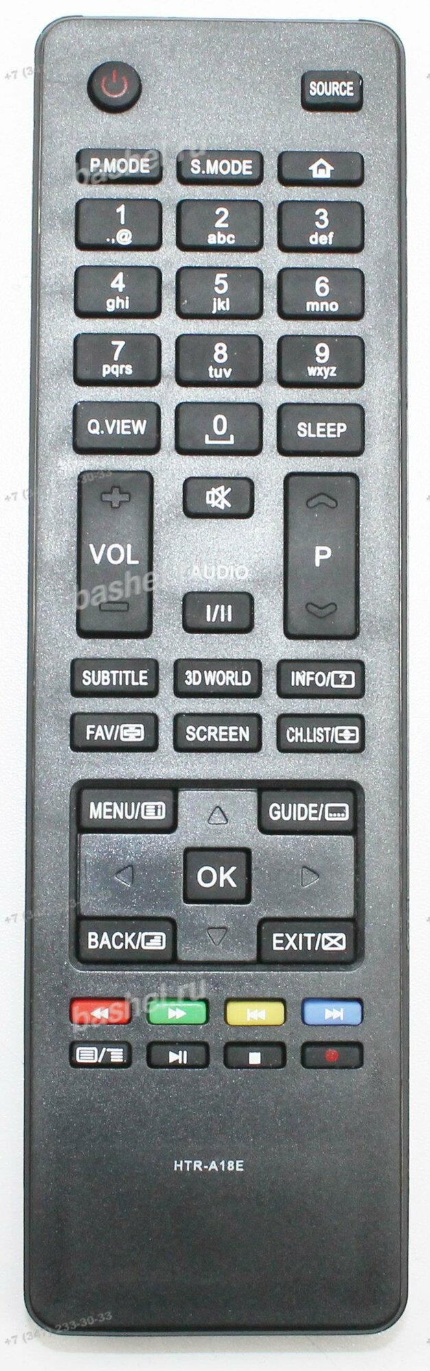 Haier HTR-A18E LCD TV, Пульт ДУ