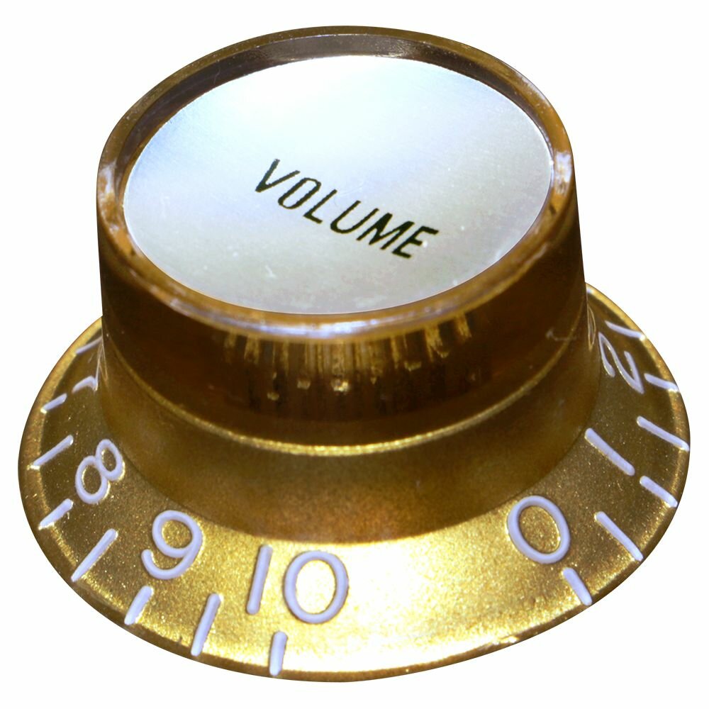 Ручка потенциометра Hosco KG-130VS, SG style, метрическая, громкость, золото