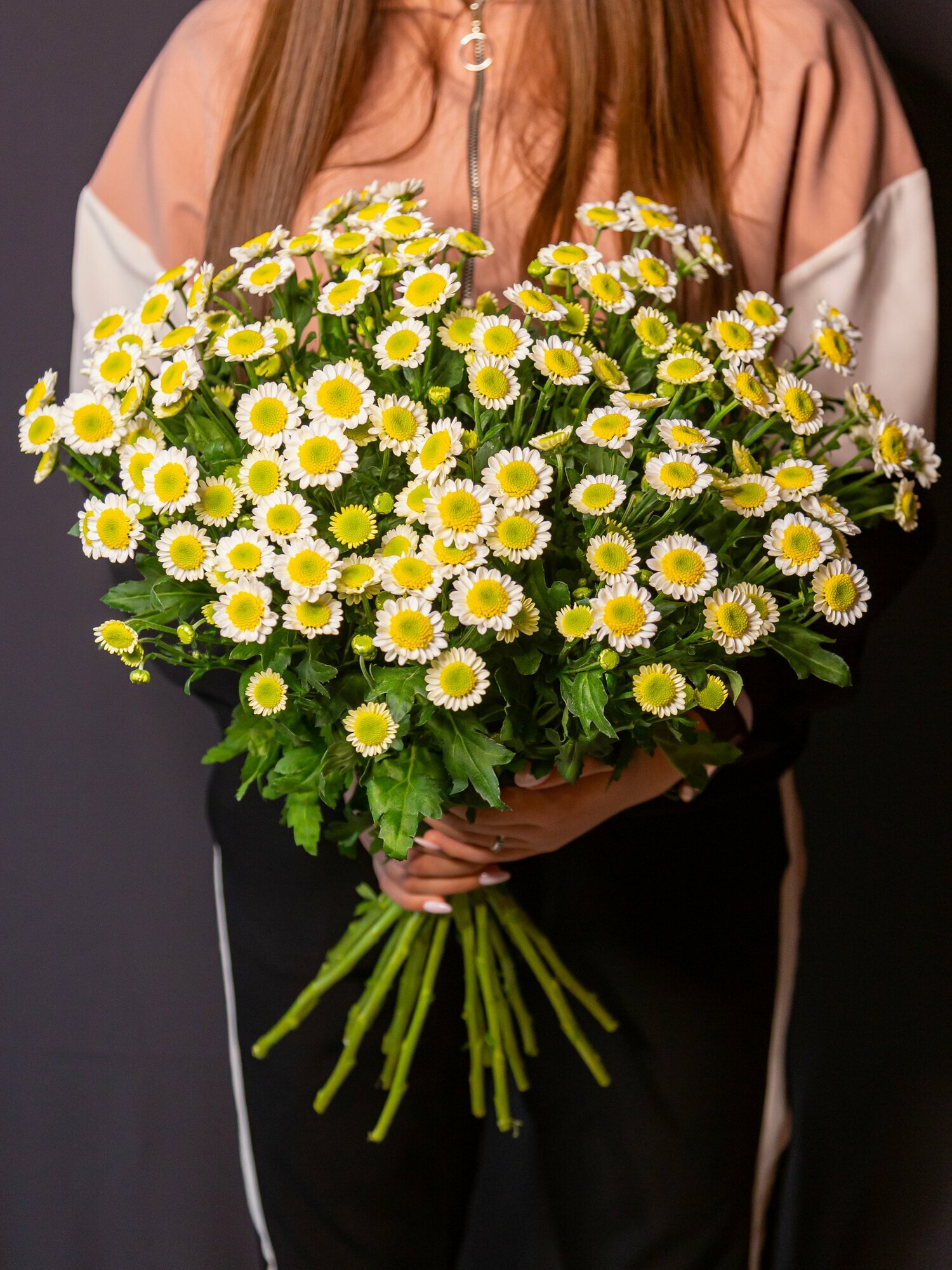 Цветы живые букет из хризантем