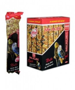 Mr.Alex Медовая палочка для попугаев "Орех", 80г 0.08 кг