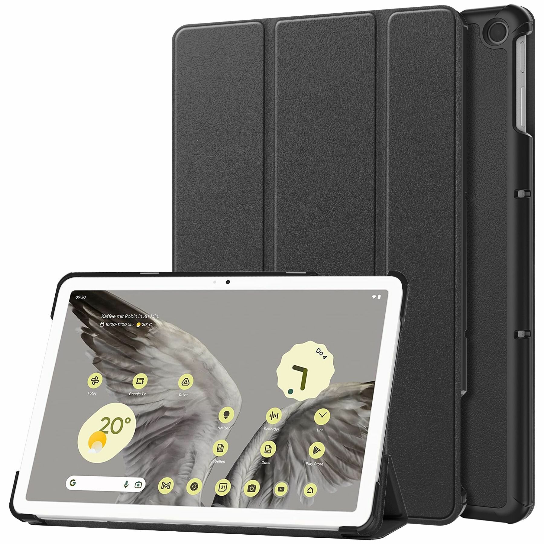 Чехол на Google Pixel Tablet, 10.95 дюйма, 2023 года, умный с магнитом, черный