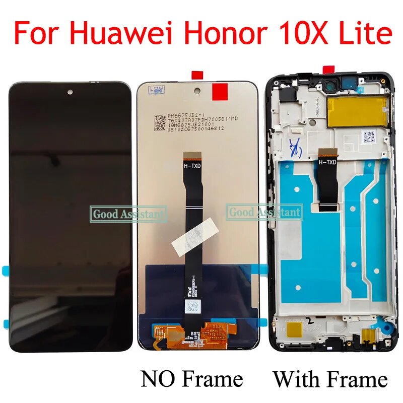 AAA Высокое качество 6,67 дюйма черный для Honor 10X Lite DNN-LX9 ЖК-дисплей с цифровым преобразователем сенсорного экрана в сборе/с рамкой Orig no Frame