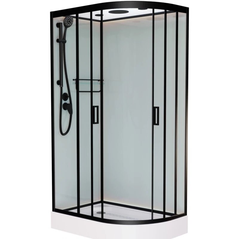 Душевая кабина 110x80x220 см Frank F418L Black 114114 прозрачное