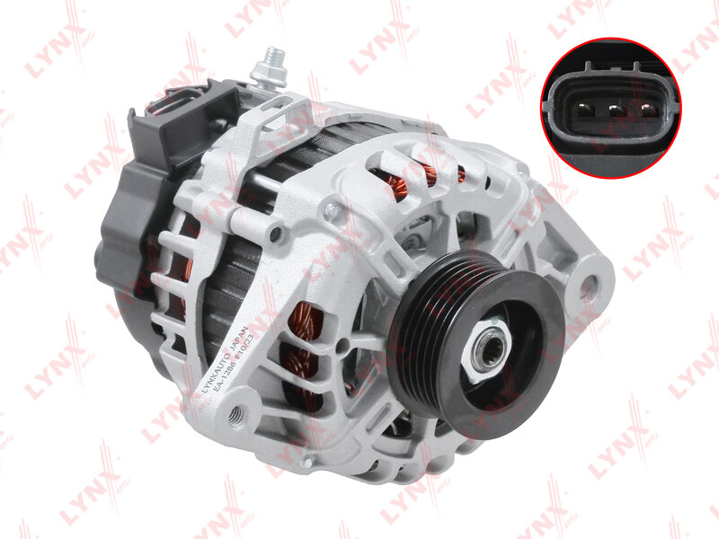 Генератор LYNXauto EA-1286. Для: HYUNDAI Хендаи i20 1.2-1.6 08-15 / i30 1.4, 1.6 07-12 / Solaris(Солярис) RB 1.4, 1.6 10-17 / Veloster(Велостер) 1.6 11-17, KIA КИА ProCeed(ПроСид) ED 1.4 0812 / Rio(Рио) III 1.4 11-17 / Venga(Венга) 1.4, 1.6 10-17