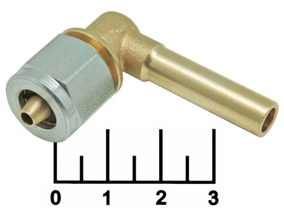 Переходник-фитинг (штуцер) термопластик 8*6мм (М8*П6) угол Faro