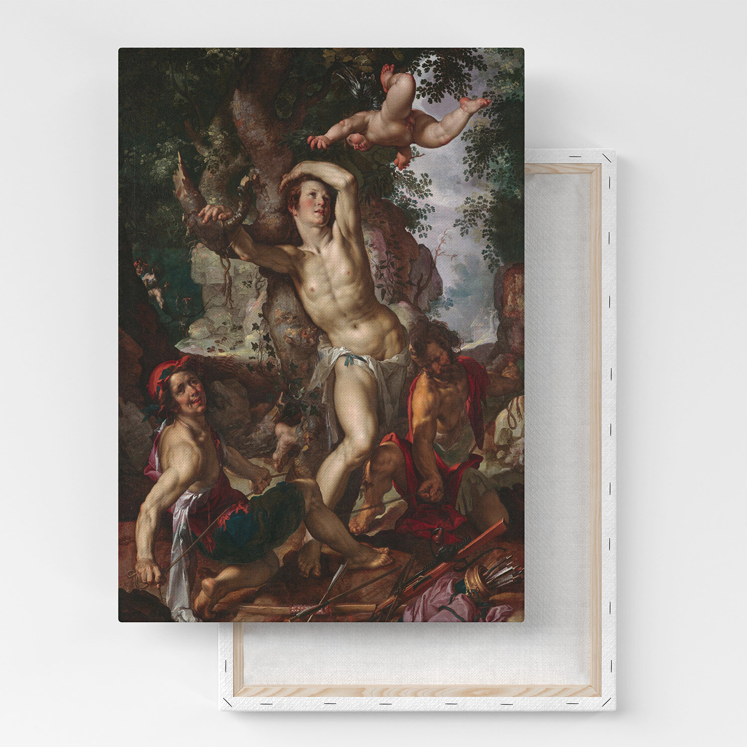 Картина на холсте, репродукция / Иоахим Эйтевал - The Martyrdom of Saint Sebastian / Размер 40 x 53 см