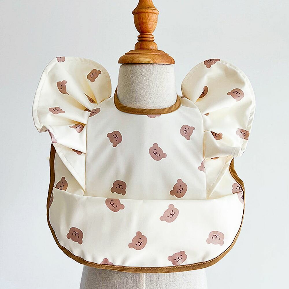 Фартук нагрудник для кормления детский непромокаемый с карманом / Слюнявчик с кармашком для малыша