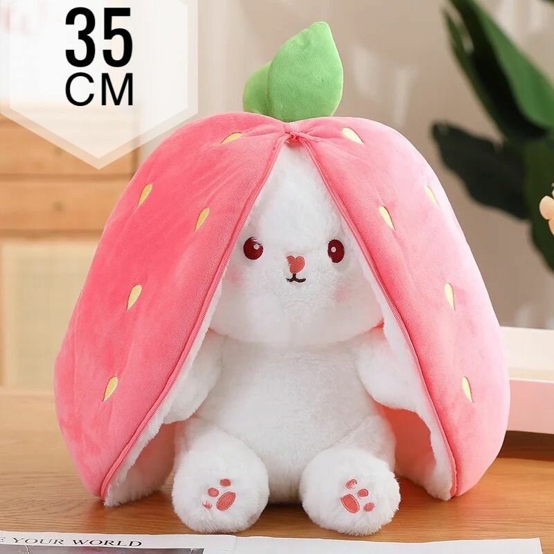 Мягкая игрушка заяц (кролик) 35 см клубничка
