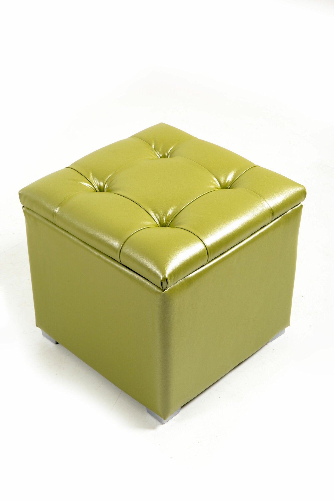 Пуфик "классик" ( открывающийся, с каретной стяжкой) экокожа 105 (Бител)