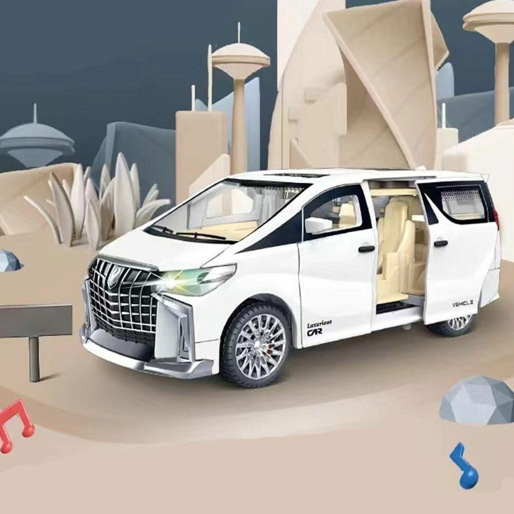 1:24 для Toyota Alphard, литая под давлением модель автомобиля, игрушечный автомобиль для мальчиков