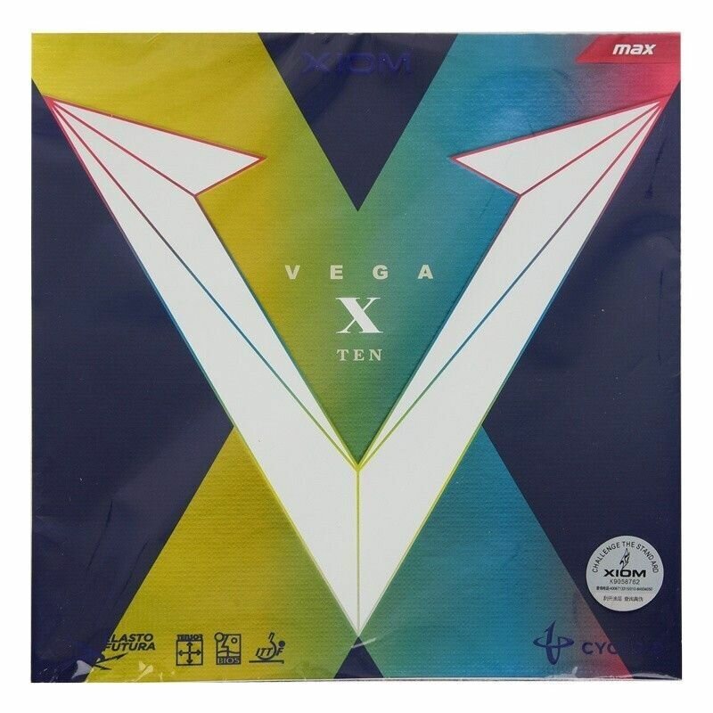 Накладка Для Настольного Тенниса Ракетки XIOM VEGA X TEN, Наступательный Тип