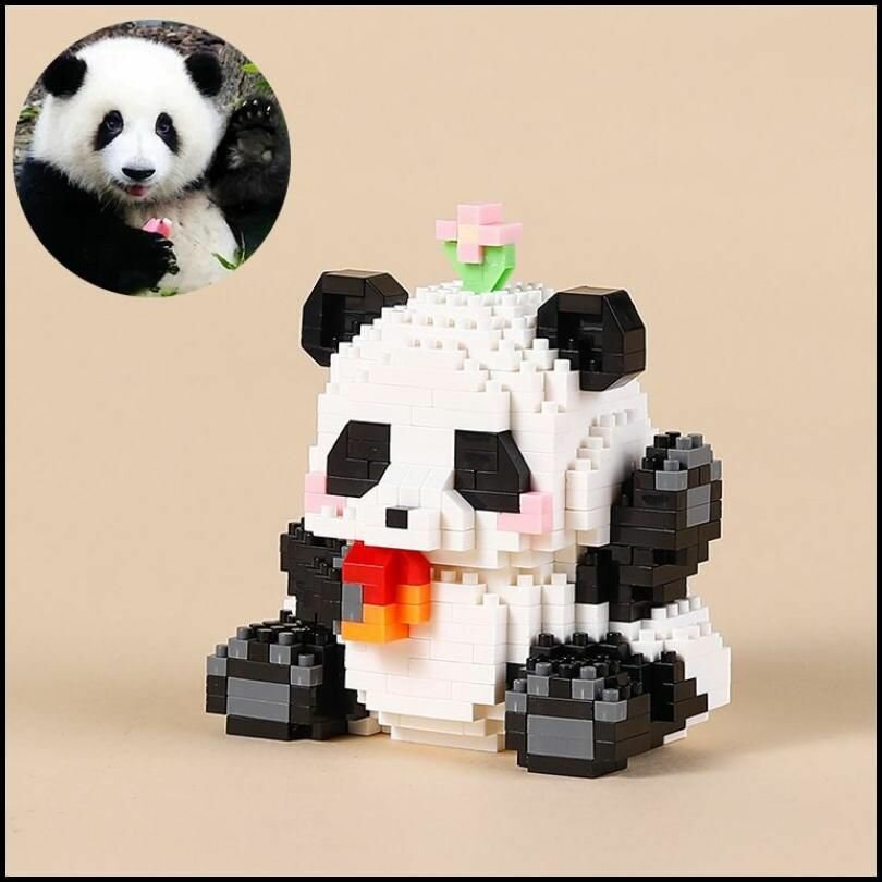 3D конструктор Панда бамбуковый медведь из экологичного АБС-пластика, развивающий подарок для детей от 6 лет