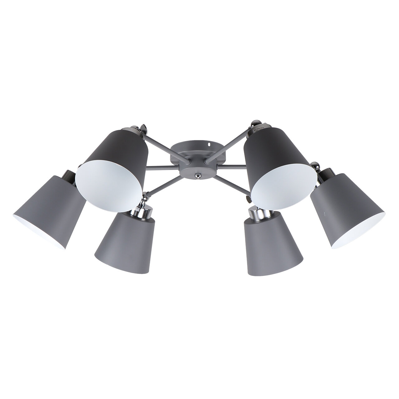 Потолочная люстра Imex MD.9103-6-S, E27, 60 Вт, серая, скандинавский стиль