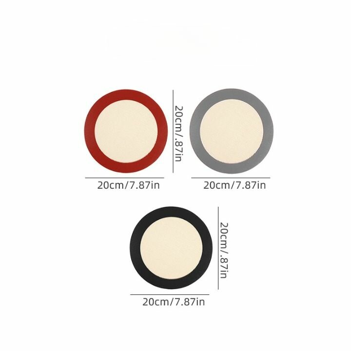 Набор перфорированных силиконовых ковриков для выпечки, коврик для выпечки с ручкой