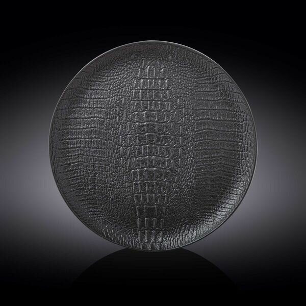 Блюдо круглое 30,5 см черное Wilmax коллекция Croco