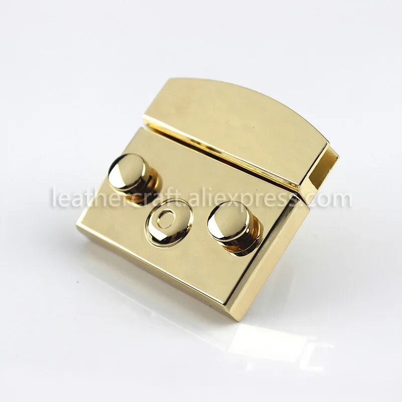 Металлическая застежка для сумки, Light gold, Large