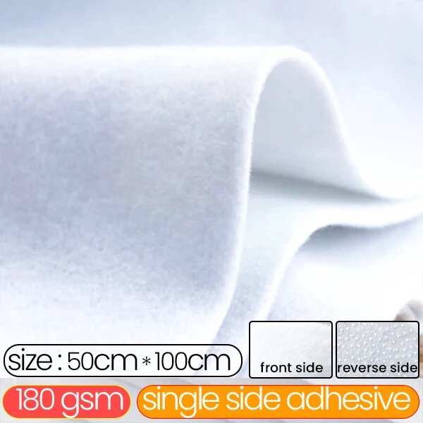 Клеевой флизелин кремовый F021-180GSM 50x100 см