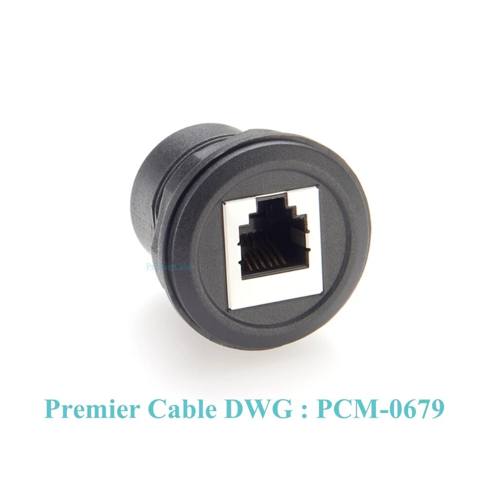 RJ12 6P6C Переходник для крепления на шасси с круглым креплением на панель Переходник для прохода RJ12 для светодиодного освещения для выращивания растений