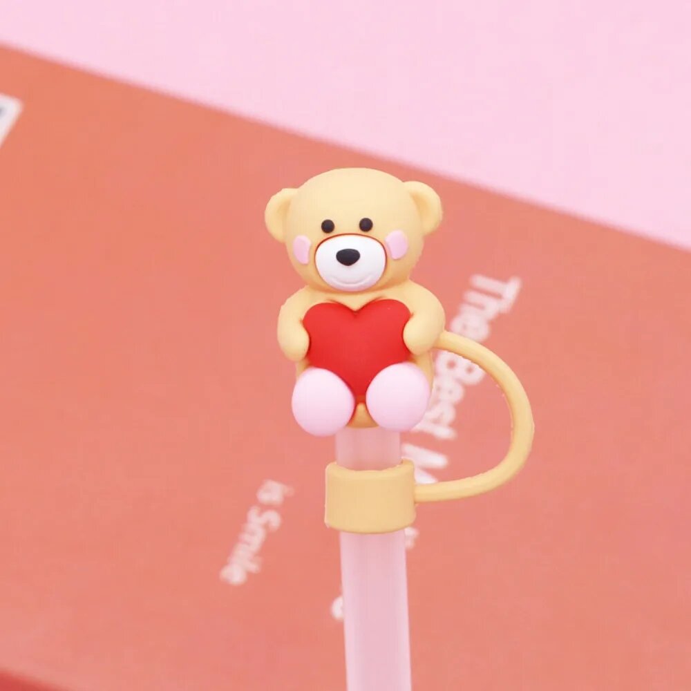 Ручка-мишка с сердцем, Coffee Heart Bear