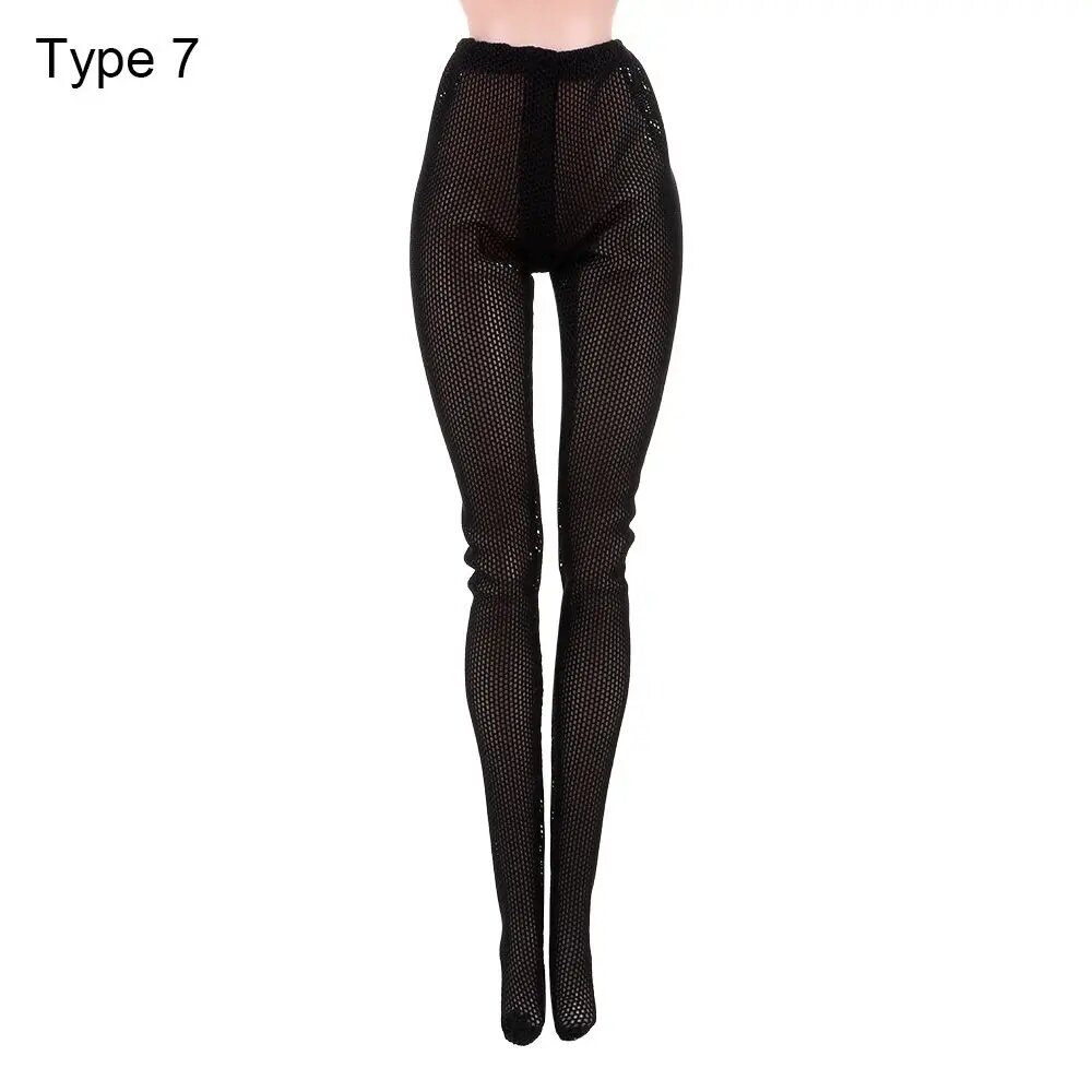 Мини шелковые колготки для куклы 1/6 Черный, Type 7