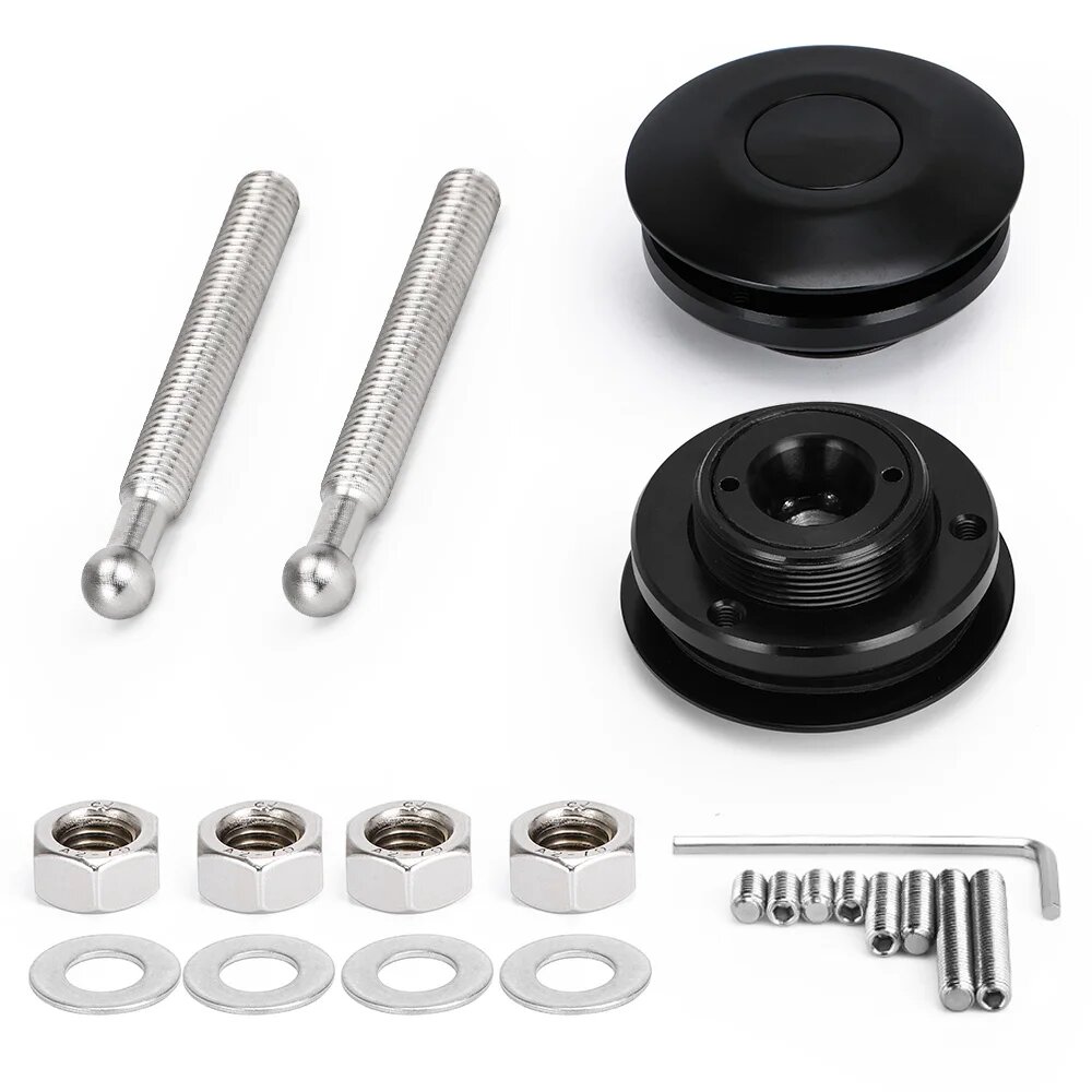 VR RACING-универсальная черная кнопочная заготовка, колпак, фиксатор, зажим, набор, черный