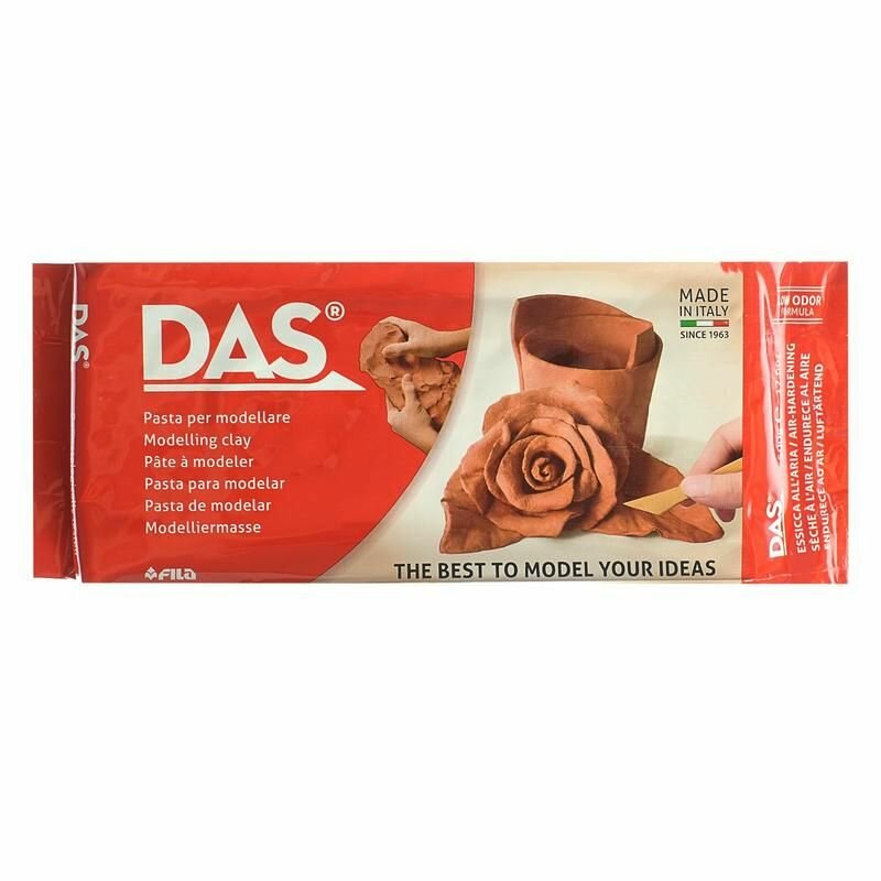 Глина для лепки DAS натуральная, Терракота 500 г (505630)