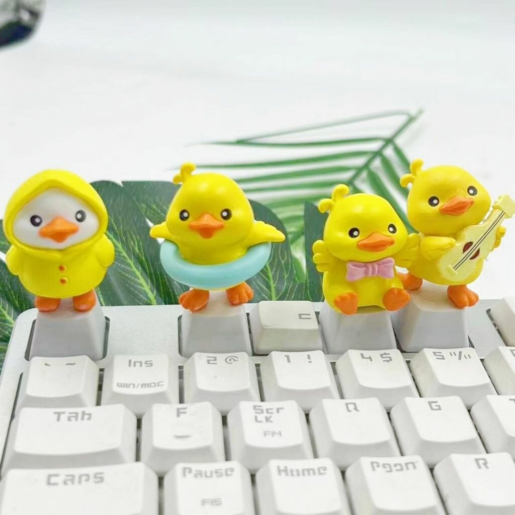 Аксессуары для клавиатуры и мыши, Индивидуальная объемная клавиша в форме желтой утки - плавающая утка