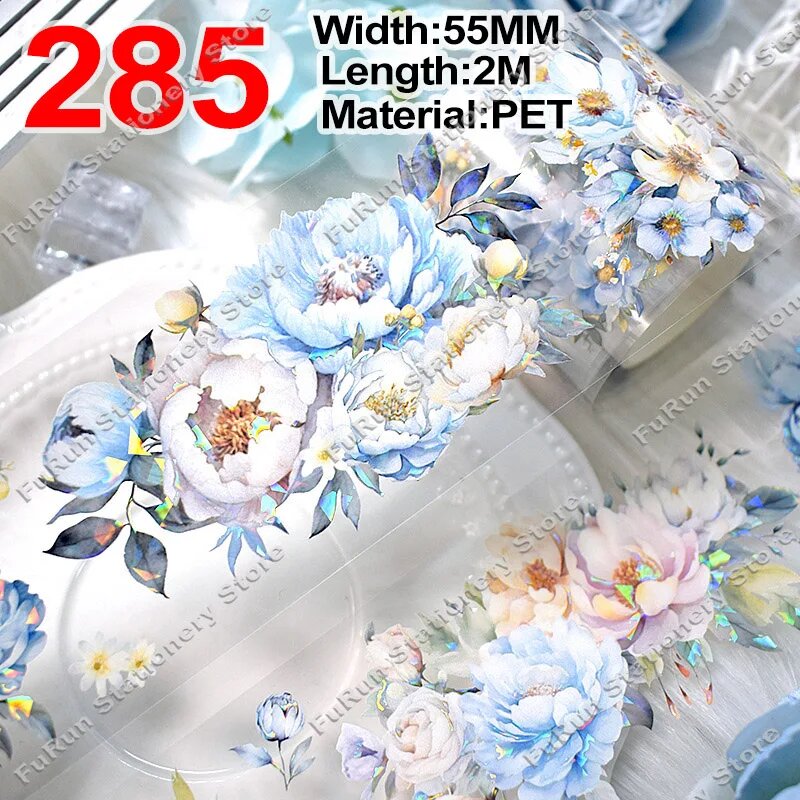 Прозрачная декоративная лента Washi JDPET 2 м 285