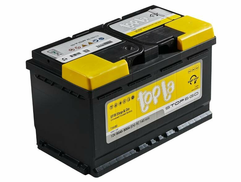 Аккумулятор автомобильный TOPLA 58088 EFB 80 а/ч 800А TOPLA-TSG80