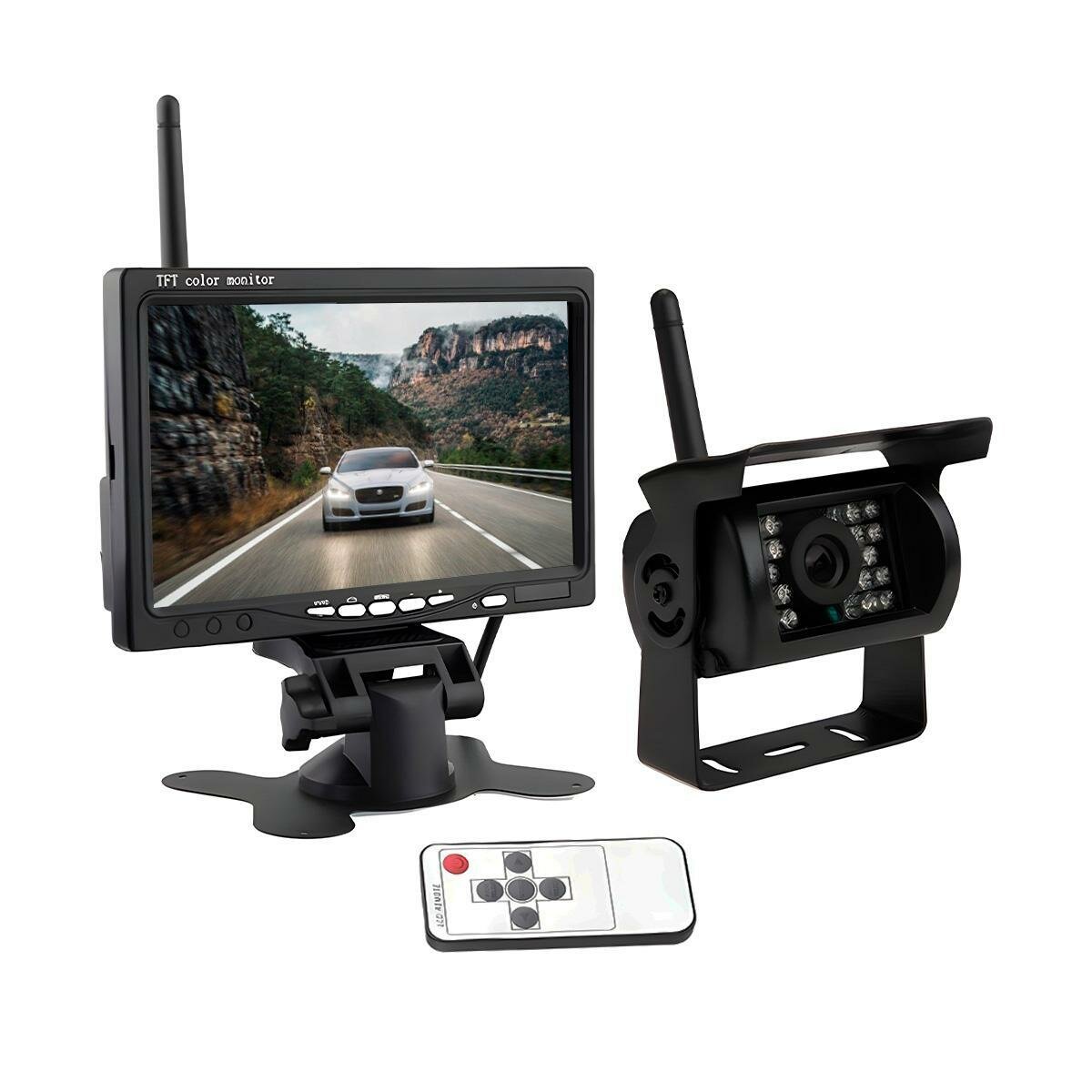 Беспроводная камера заднего вида с монитором 7 дюймов в трамвай и троллейбус Master-Park Mod: 607-W. Камера заднего вида.