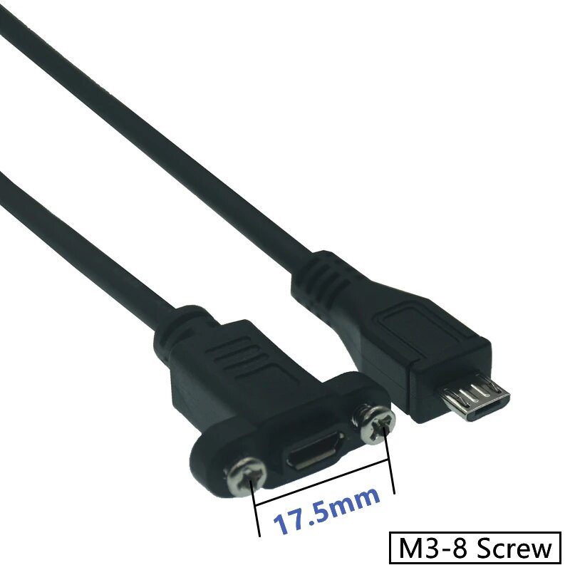 USB 2.0 B - Micro USB кабель 25 см — фото 1