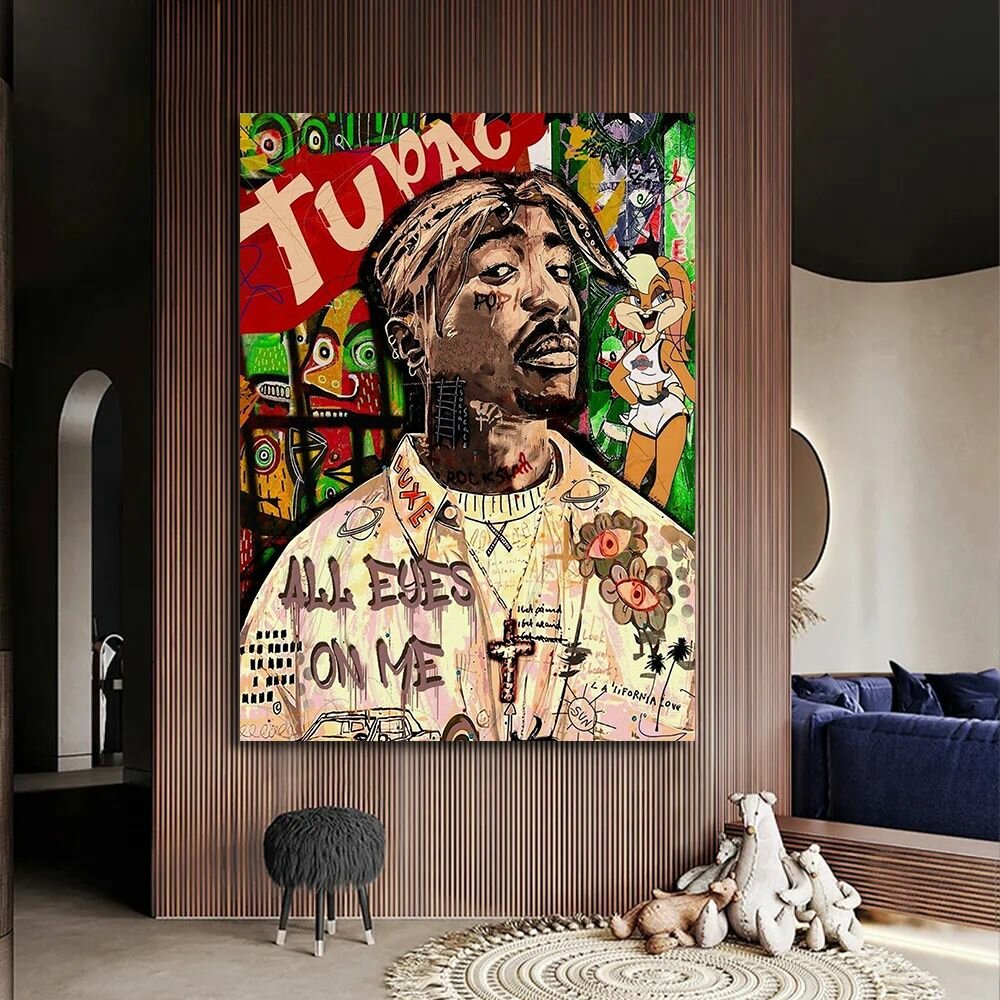 2pac / Тупак Шакур, 30х40 см. Картина интерьерная / на стену, постер на холсте, HIP HOP