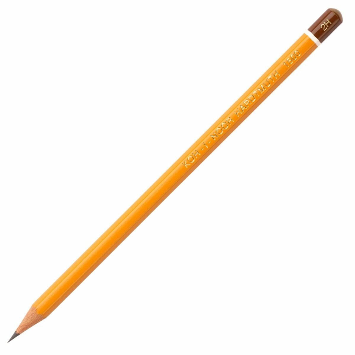 Карандаш чернографитный Koh-I-Noor 1500 (2H, корпус желтый, без ластика, заточенный) (150002Н01170RU), 144шт.