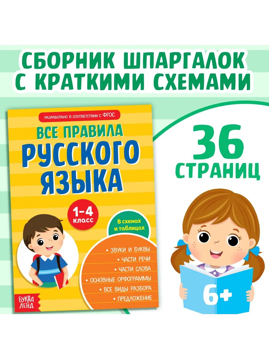 Сборники шпаргалок для начальной школы Русского языка