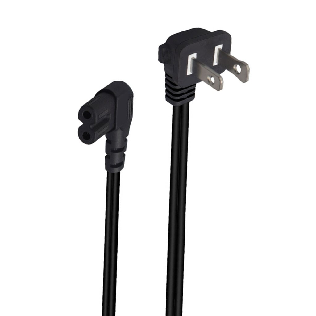 Кабель питания для ТВ US 2-штекерный 1-15P на IEC320 C7 (угловой)