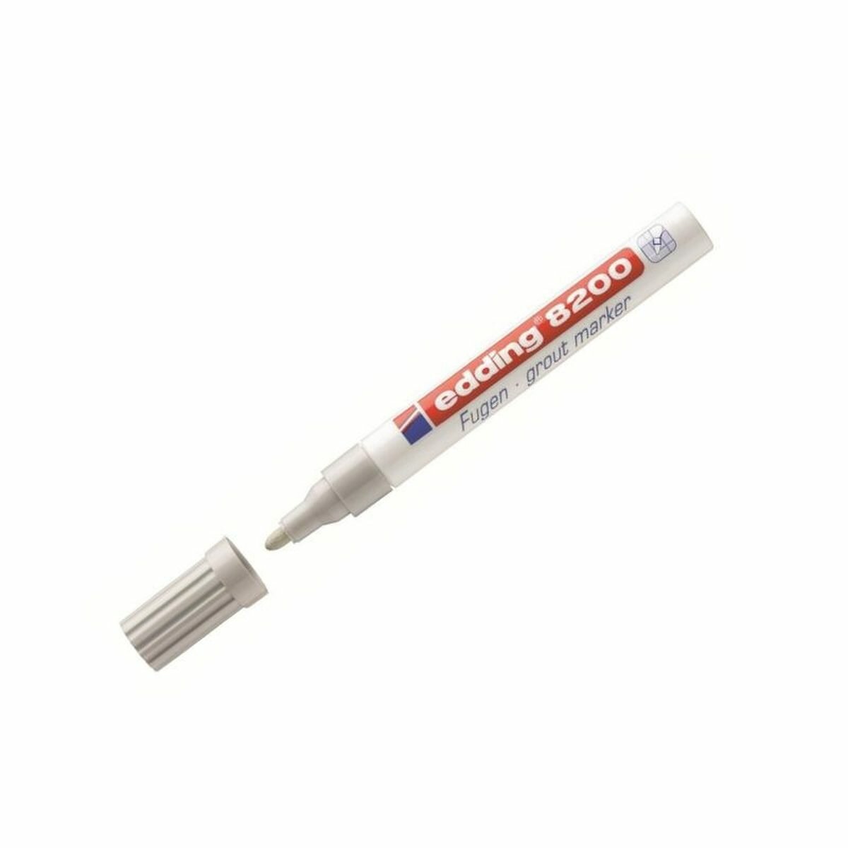 Маркер для затирки плиточных швов Edding E-8200 (2-4мм, серебристо-серый) пластик (E-8200/26), 1шт.