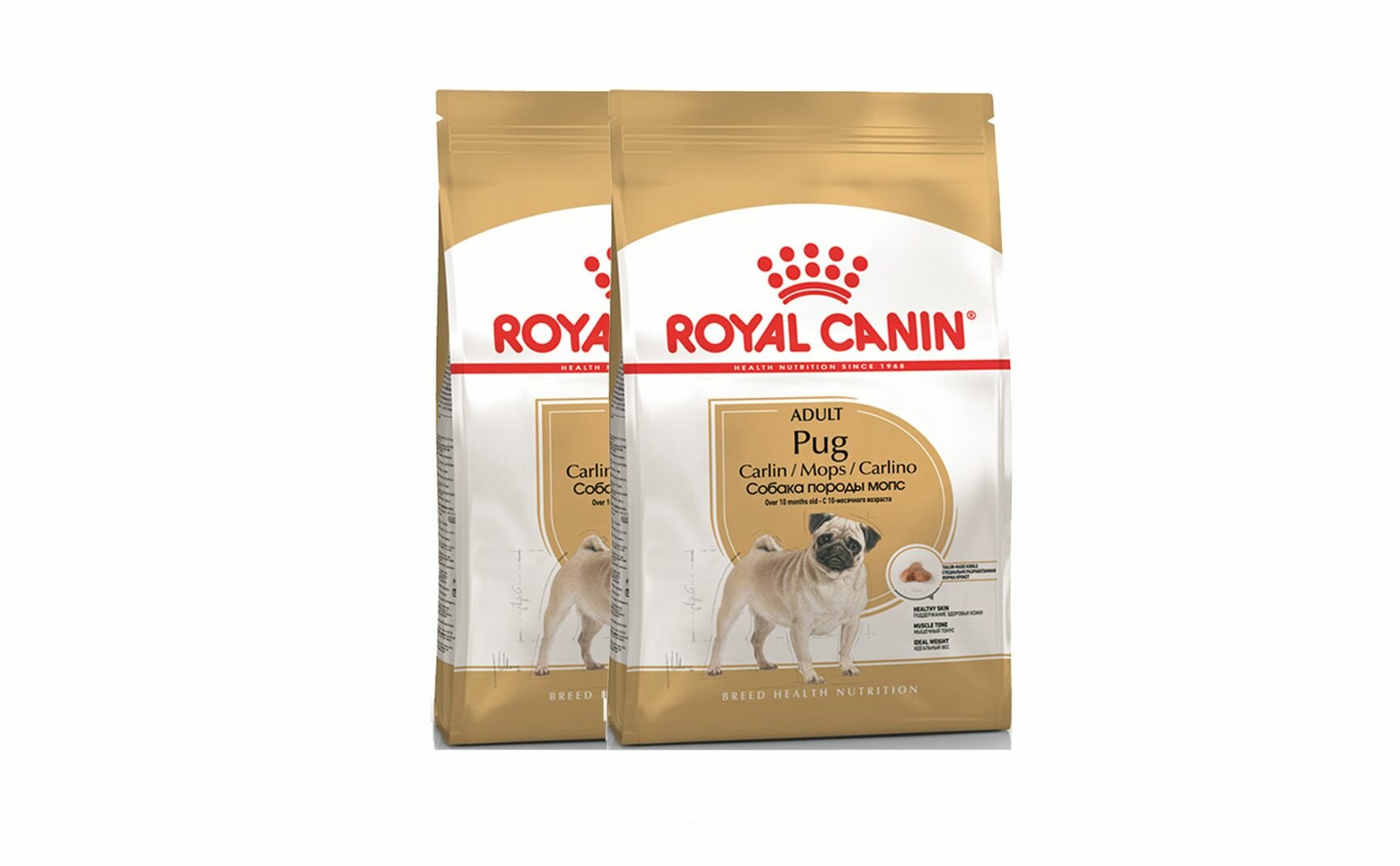 Royal Canin Adult сухой корм для собак породы мопс - 500 г х 2 шт.