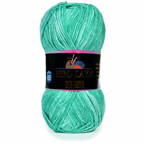 Пряжа Himalaya Denim 115-09 (5 мотков по 50г/140м) светлый изумруд