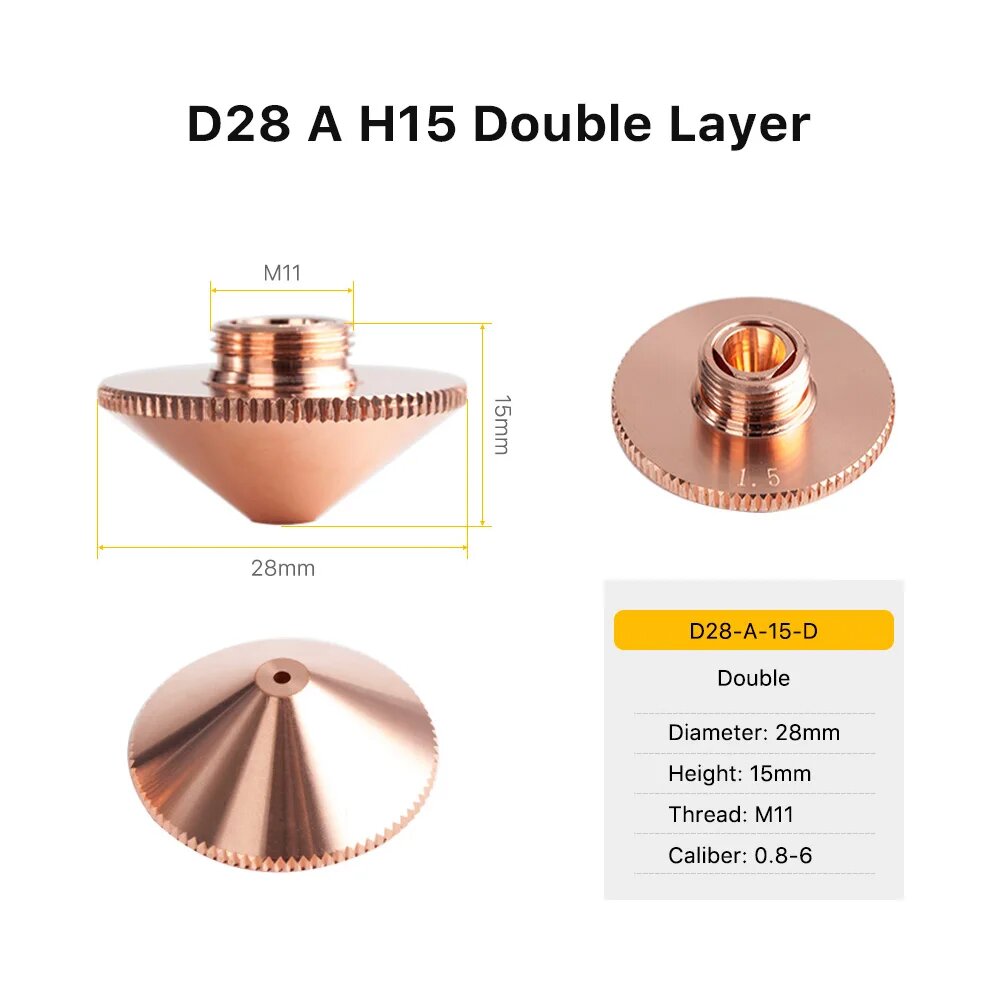 Лазерная насадка D28-A-H15 Double, калибр 1.0mm