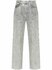 Джинсы AllSaints Mia, размер 40, серебристый/красный